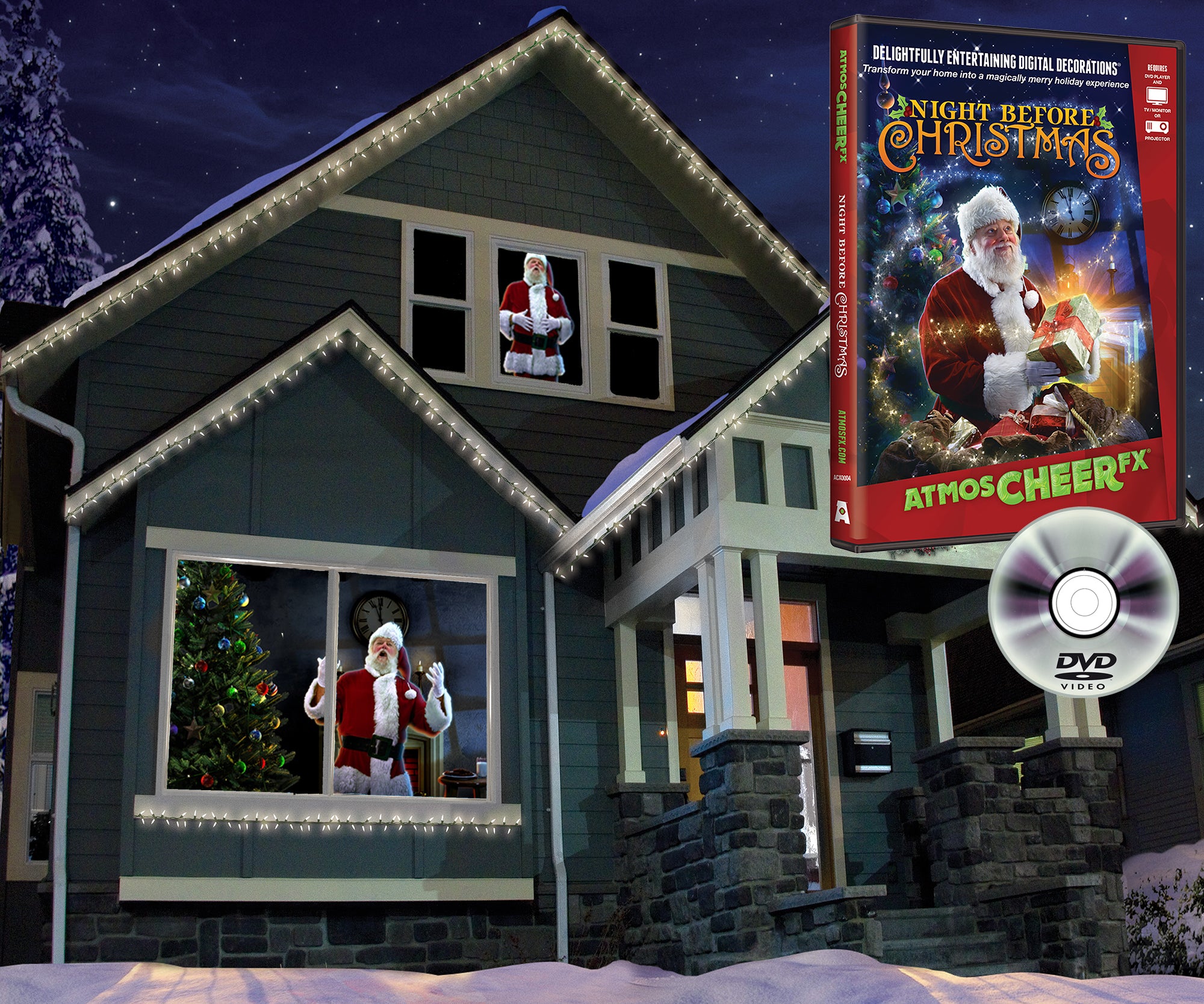 Night Before Christmas Digital Decoration on DVD – Holiscapes